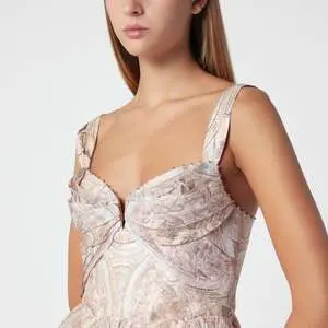 Zimmermann Cream-colored Ascent Silk And Linen Mini Dress