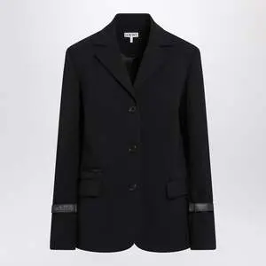 Loewe Stretch Wool Blend Jacket - Black
