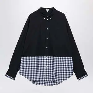 Loewe Navy Double-layer Cotton Shirt - Blue