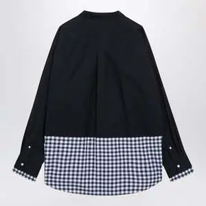 Loewe Navy Double-layer Cotton Shirt