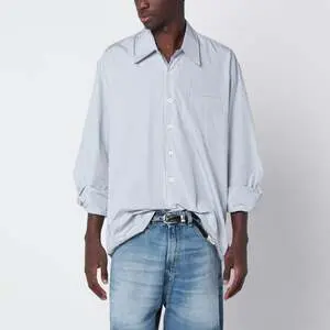 Our Legacy Above Striped Cotton Poplin Shirt - Gray