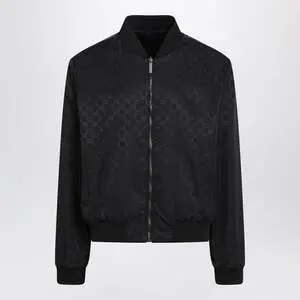 Gucci Reversible Zip-up Jacket In Lightweight Silk Faille - Black
