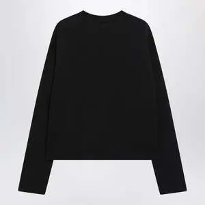 AMI Paris De Coeur Sweatshirt In /cream Cotton - Black