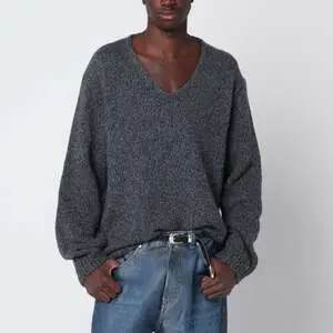 Our Legacy Ash Grey Wool Link Sweater