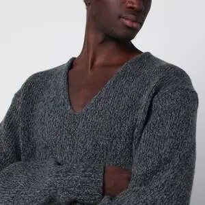 Our Legacy Ash Grey Wool Link Sweater