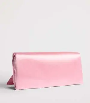 Carolina Herrera Satin Bow Karlita Clutch Bag - Pink