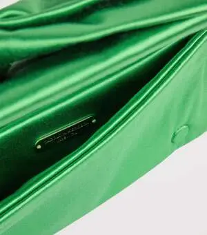 Carolina Herrera Satin Bow Karlita Clutch Bag - Green
