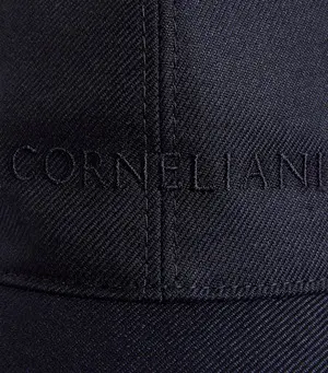 Corneliani Virgin Wool Logo Baseball Cap