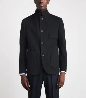 Corneliani Virgin Wool High-neck Jacket