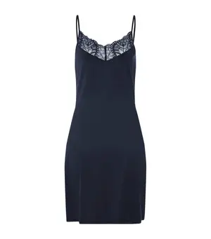 Hanro Azelia Negligee - Navy