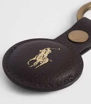 Polo Ralph Lauren Leather Polo Pony Airtag Key Fob