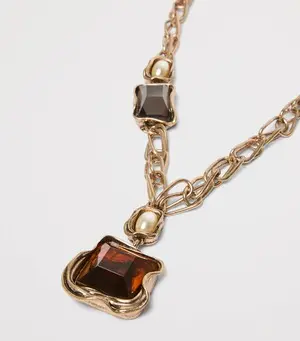 Max Mara Resin Chain Necklace