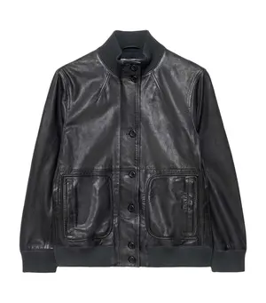 ALLSAINTS Memphis Leather Jacket - Blue