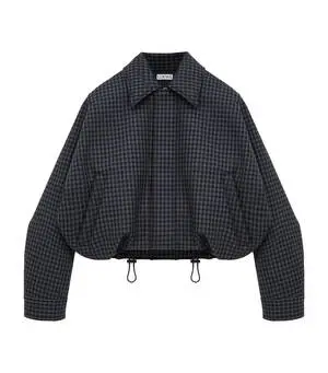 Loewe Wool-blend Drawstring Jacket - Blue
