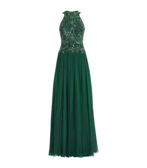 Zuhair Murad Silk Embellished Sleeveless Gown
