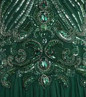 Zuhair Murad Silk Embellished Sleeveless Gown