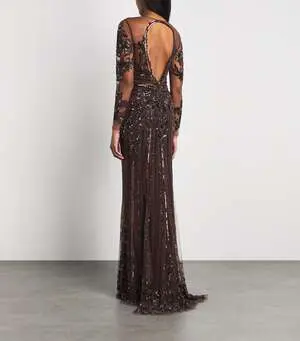 Zuhair Murad Embellished Open-back Gown