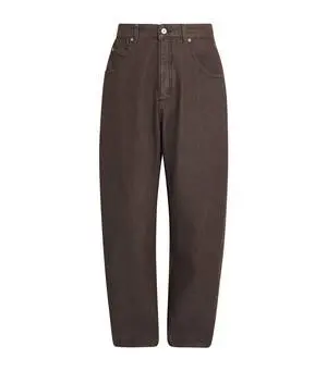 Jacquemus Tempo Barrel Jeans - Brown