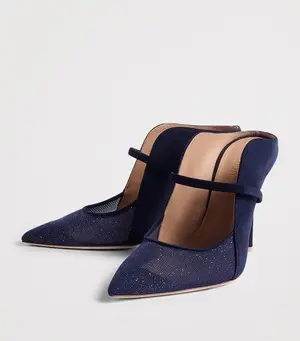 MALONE SOULIERS Suede Embellished Maureen Arc Heeled Mules 100