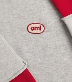 AMI Paris Cotton Double-sleeve Logo T-shirt