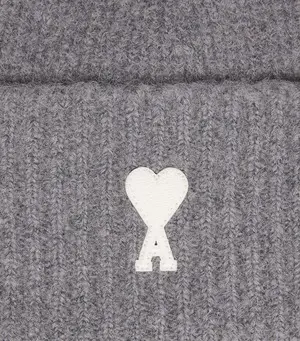 AMI Paris Wool-blend De Coeur Beanie