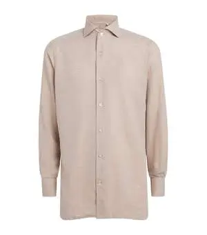 100HANDS Cotton-cashmere Shirt - Beige