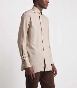 100HANDS Cotton-cashmere Shirt - Beige