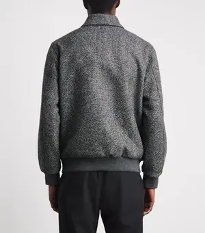 Herno Virgin Wool Herringbone Bomber Jacket