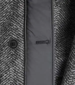 Herno Virgin Wool Herringbone Bomber Jacket