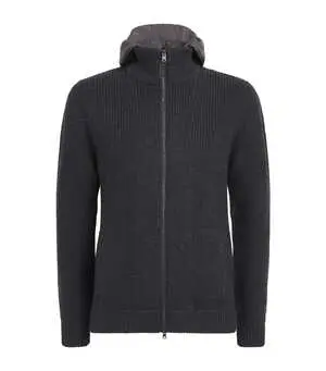 Herno Virgin Wool Ribbed Hybrid Jacket