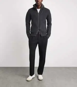 Herno Virgin Wool Ribbed Hybrid Jacket