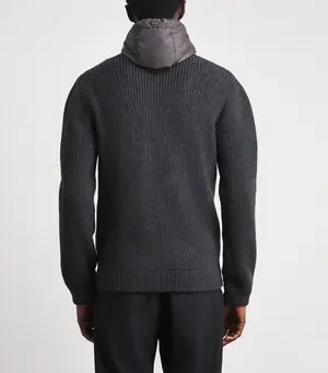 Herno Virgin Wool Ribbed Hybrid Jacket