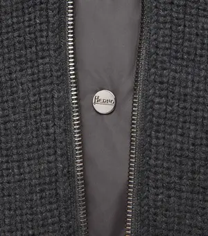 Herno Virgin Wool Ribbed Hybrid Jacket