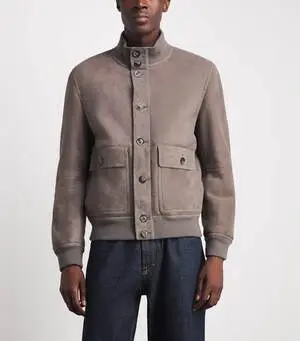 Herno Suede Bomber Jacket