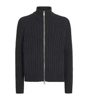 Our Legacy Merino Wool Zip-up Cardigan - Grey