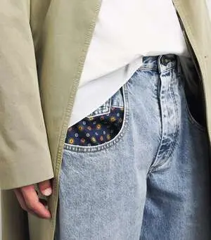 MAISON MARGIELA Paisley Pocket Wide-leg Jeans
