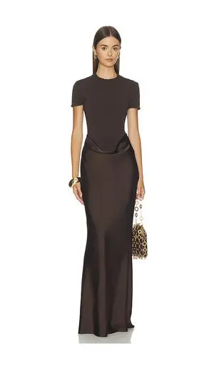 ROTATE BY BIRGER CHRISTENSEN Hailey Dress In Brown