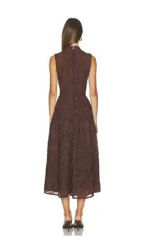 ROTATE BY BIRGER CHRISTENSEN Kaoru Dress In Brown - Mole