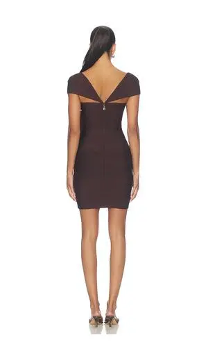 ROTATE BY BIRGER CHRISTENSEN Siddi Dress In Brown