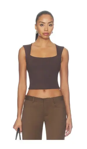 Susana Monaco Open Front Tank In Brown