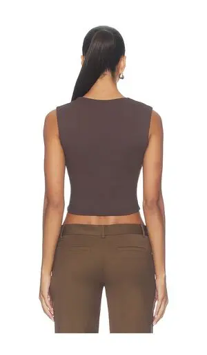 Susana Monaco Open Front Tank In Brown
