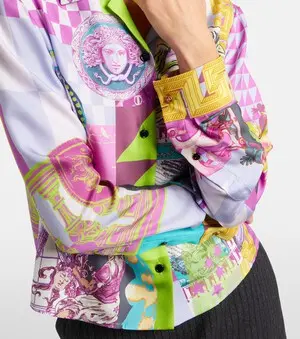 Versace Medusa Printed Silk Shirt