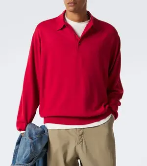A.PRESSE Wool Polo Sweater