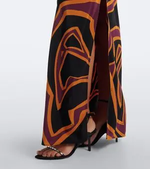 Emilio Pucci Labirinto Silk Crêpe De Chine Slip Dress