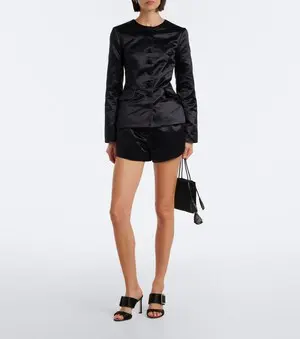 Posse Verity Cotton And Silk Satin Jacket - Black