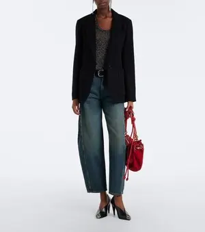 Isabel Marant Étoile Maia Medium Suede And Leather Shoulder Bag