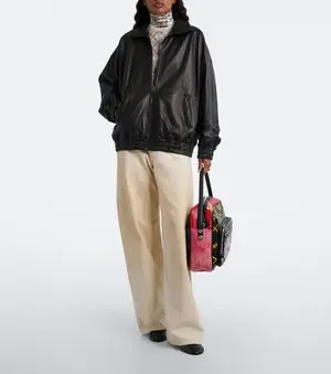 Acne Studios Camero Camera Printed Leather Shoulder Bag