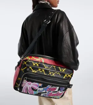 Acne Studios Camero Camera Printed Leather Shoulder Bag