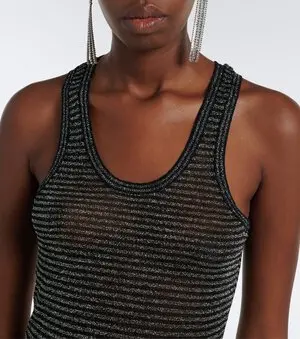 Isabel Marant Étoile Cevara Semi-sheer Striped Lurex® Tank Top