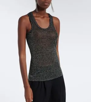 Isabel Marant Étoile Cevara Semi-sheer Striped Lurex® Tank Top
